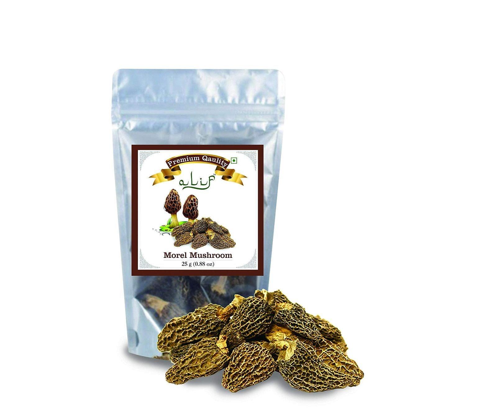 Alif Himalayan, Kashmiri Morel Mushrooms Morchella, Gucchi 25g – Hamiast