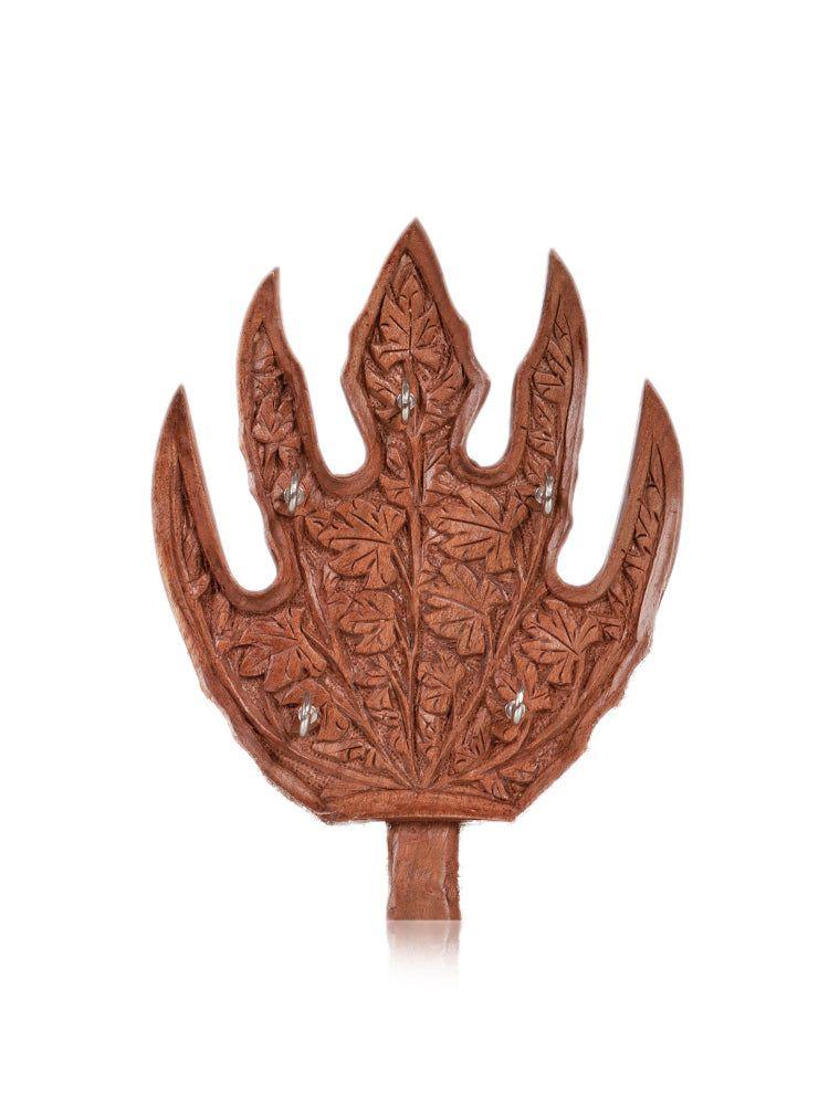 Buy Walnut Wood Key Hanger | Kashmiri Chinar Leaf Design | Handcrafted ...